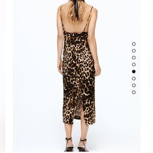 Dresses | Zara Animal Print Satin Dress | Poshmark